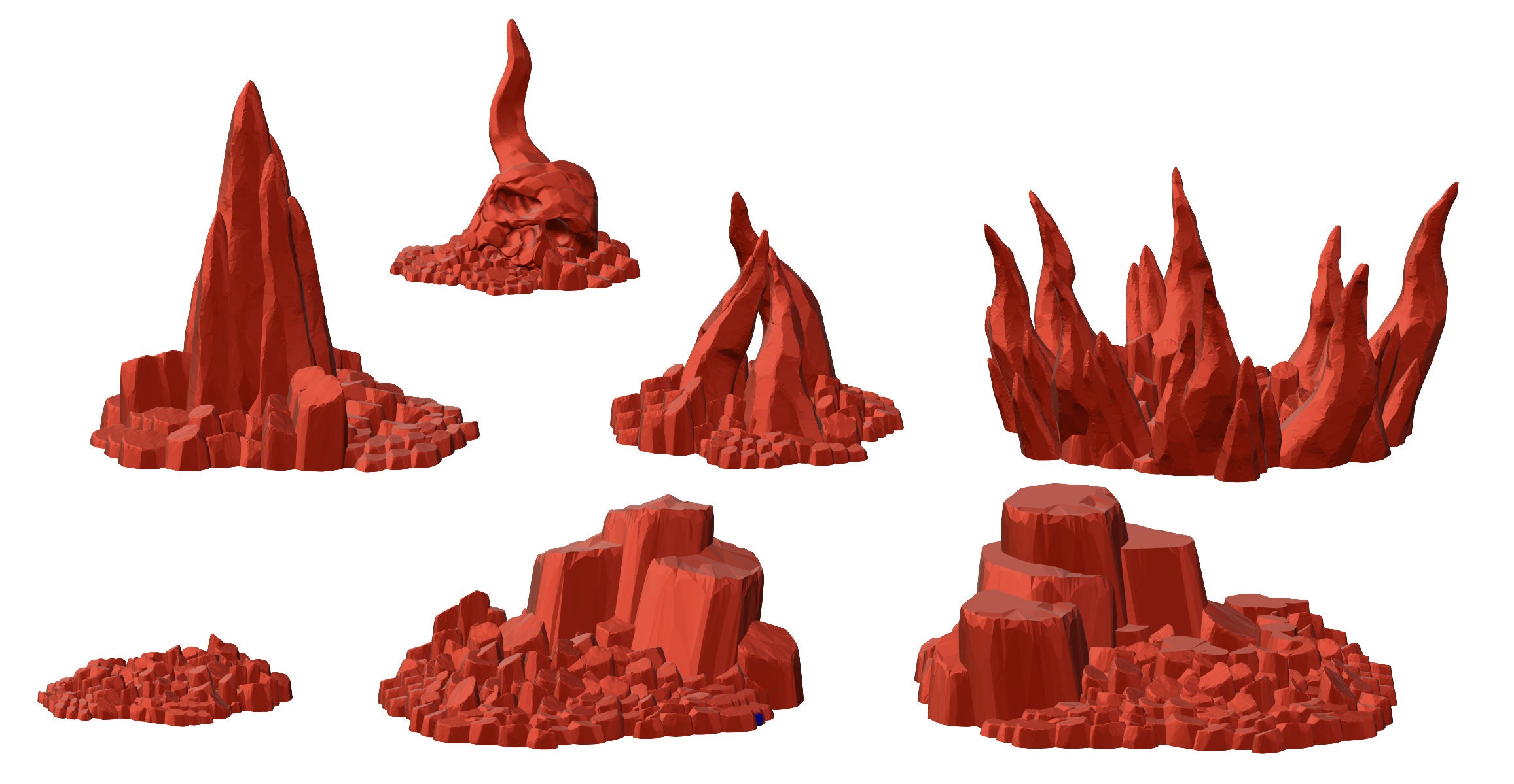 Hell Rock Set Dnd Miniature Terrain Dungeons and Dragons | Etsy