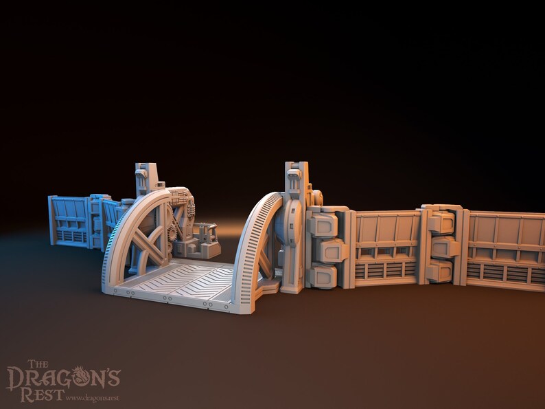 28mm Wargaming Defense Gate and Wall Terrain | Star Wars Legion ...