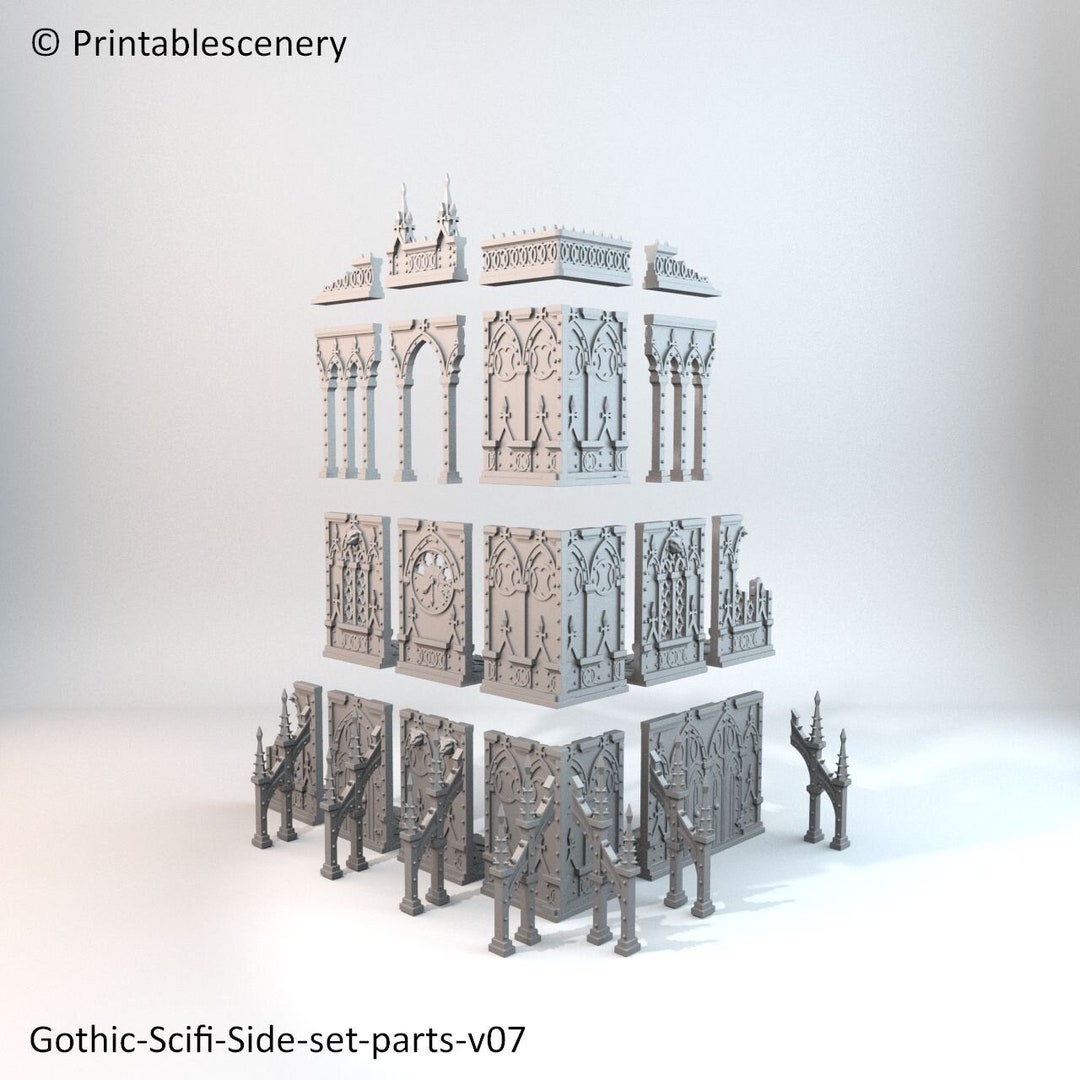 Gothic Walkways and Buildings Sci-fi Terrain for Dungeons and Dragons ...