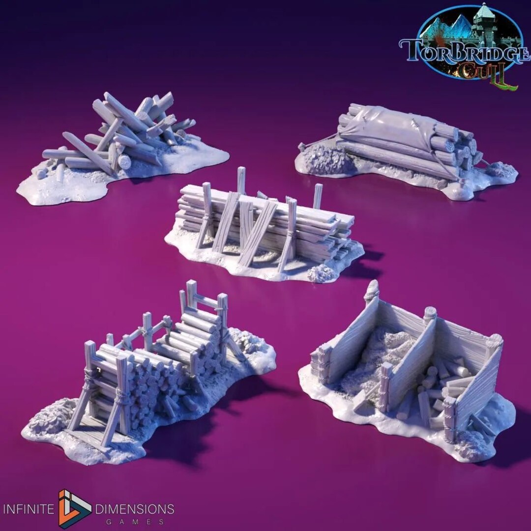 Torbridge Lumber Yard Scatter Set Dnd Miniature Terrain for Dungeons ...