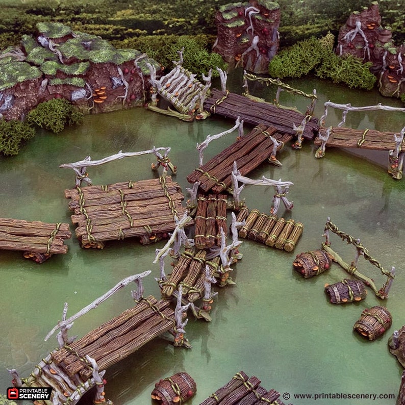 Gloaming Swamp Walkways Set Dnd Terrain, Dungeons and Dragons Terrain ...