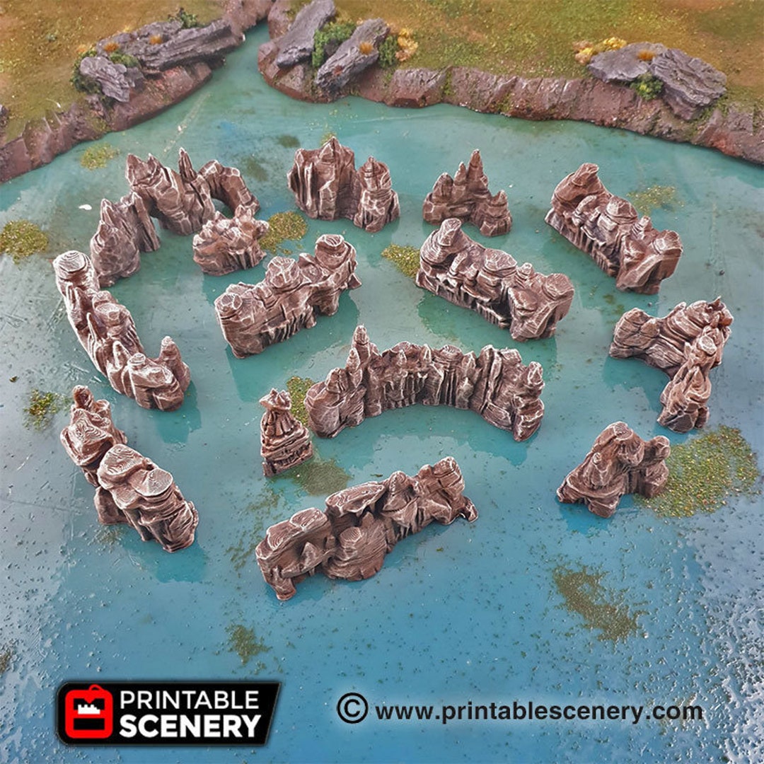 Clorehaven Goblin Grotto Low Walls Dnd Miniature Terrain, Dungeons and ...