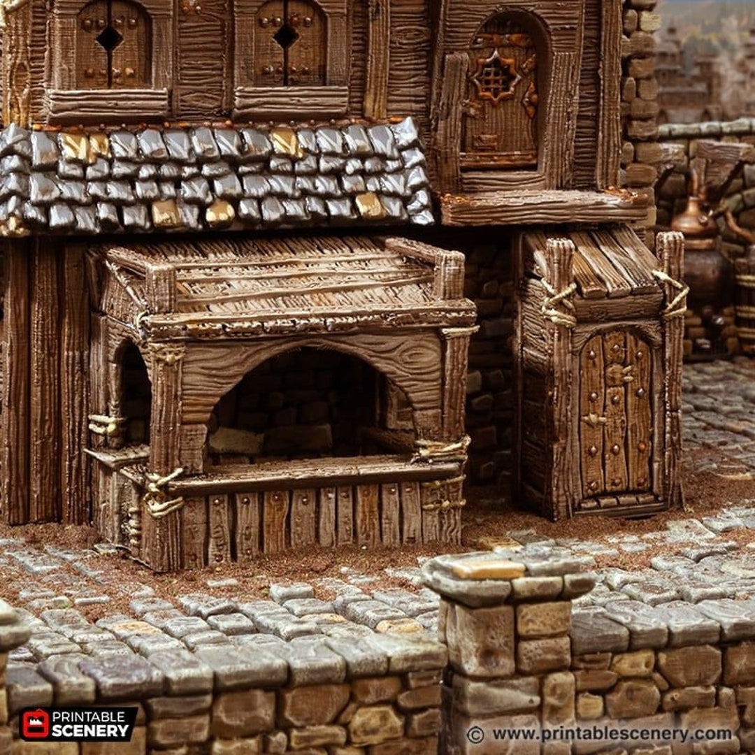 Ramshackle Outhouse and Stable Set Dnd Terrain, Dungeons and Dragons ...