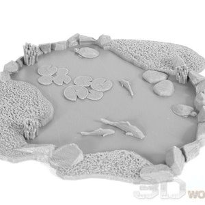 Japan Samurai Pond Set Dnd Miniature Wargaming Terrain for Dungeons and ...