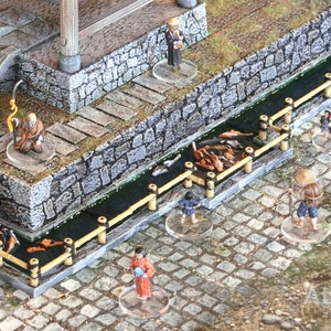 Japan Samurai Street Fish Ponds Dnd Miniature Terrain for Test of ...