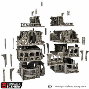 Ramshackle Ruined City Inn Building Dnd Terrain, Dungeons and Dragons ...