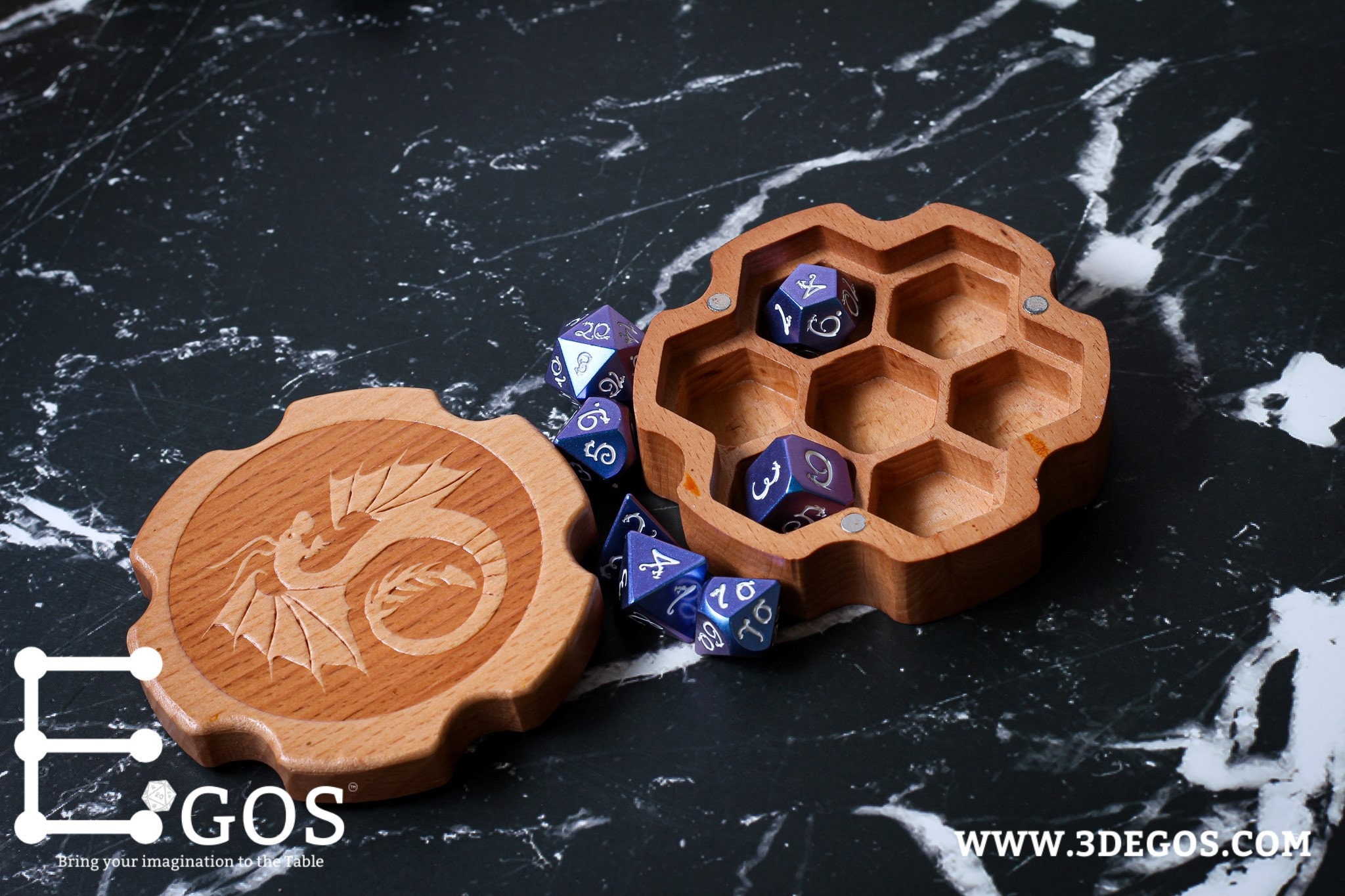 Wooden Dice Box for Dungeons and Dragons, Dnd Dice Set, Critical Role ...