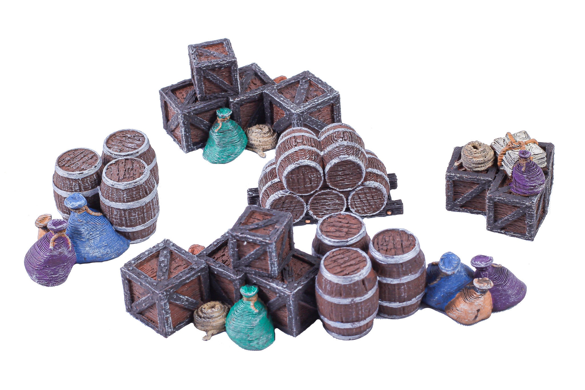 Painted Cargo Piles DnD Miniature Terrain Dungeons and | Etsy