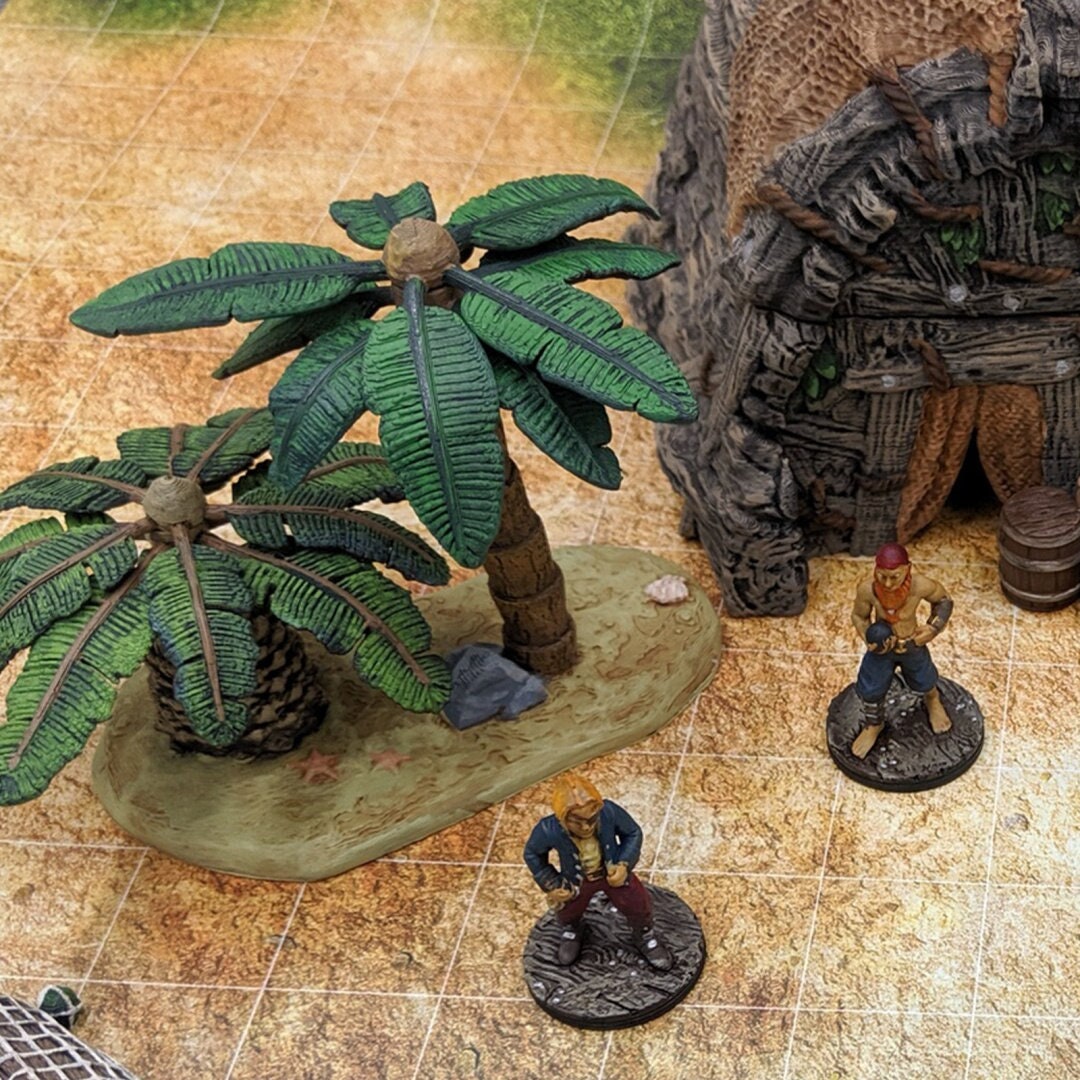 Palm Trees and Bushes Set Dnd Terrain for Dungeons and Dragons Terrain ...