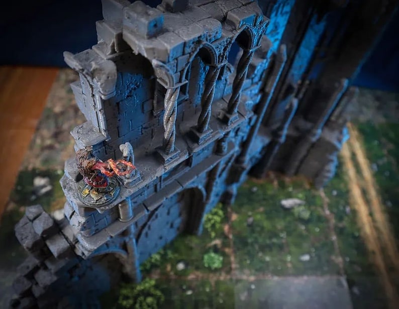 Ruined Cathedral Dnd Miniature Terrain for Dungeons and - Etsy