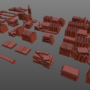 Library Modular Shelves Furniture Dnd Miniature Terrain | Dungeons and ...