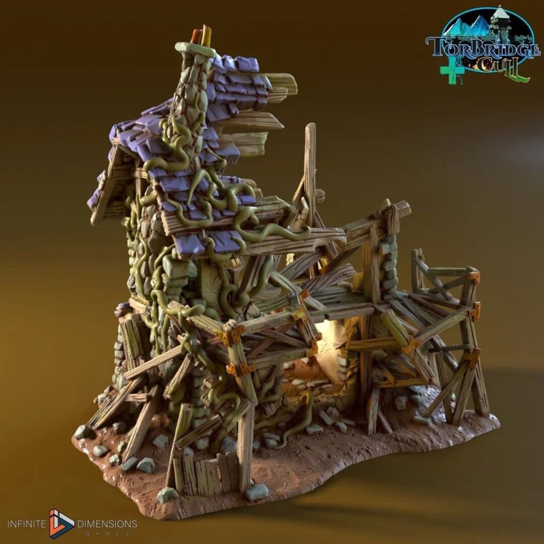 Torbridge Cull Ruined Grumble’s Cottage Terrain Dnd Miniature Terrain ...