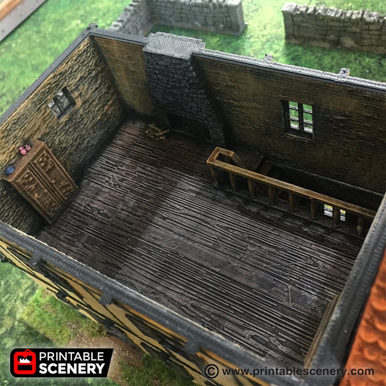 Medieval House Dnd Miniature Terrain for Dungeons and Dragons, D&D ...