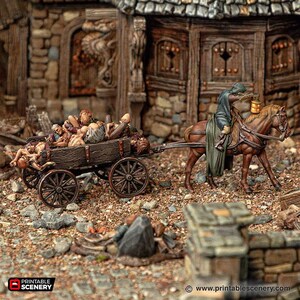 Corpse Cart Dnd Miniature Terrain Set, Resin Miniature, Dungeons and ...