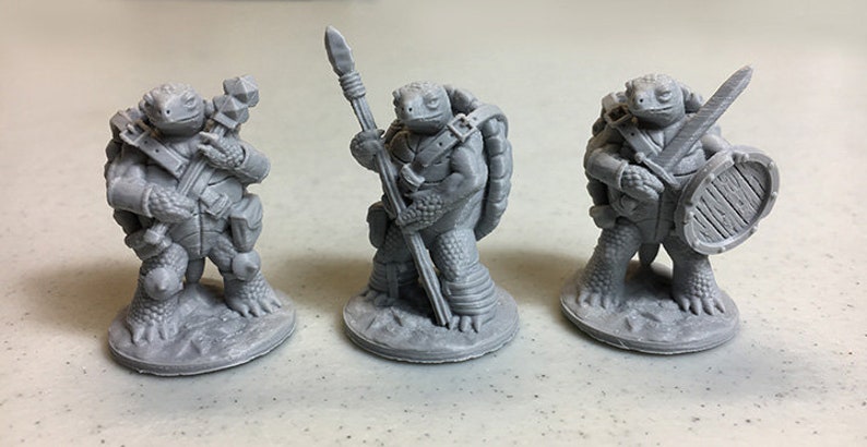Dnd Miniature Turtle Fighters 28mm Dnd Pathfinder - Etsy