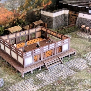 Japan Samurai Dojo Set Dnd Miniature Wargaming Terrain for Dungeons and ...