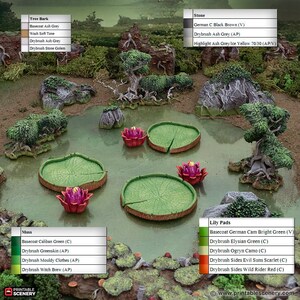 Gloaming Swamp Scatter Tree and Bush Dnd Miniature Terrain, Dungeons ...