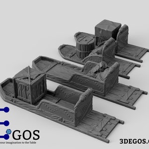 Wintertide Dog Sleds Dnd Miniature Terrain for Dungeons and Dragons, D ...