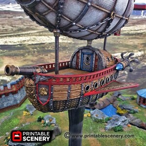 Dnd Terrain Dwarf Dwarven Air Ship | Dnd D&D 28mm Miniature Terrain ...