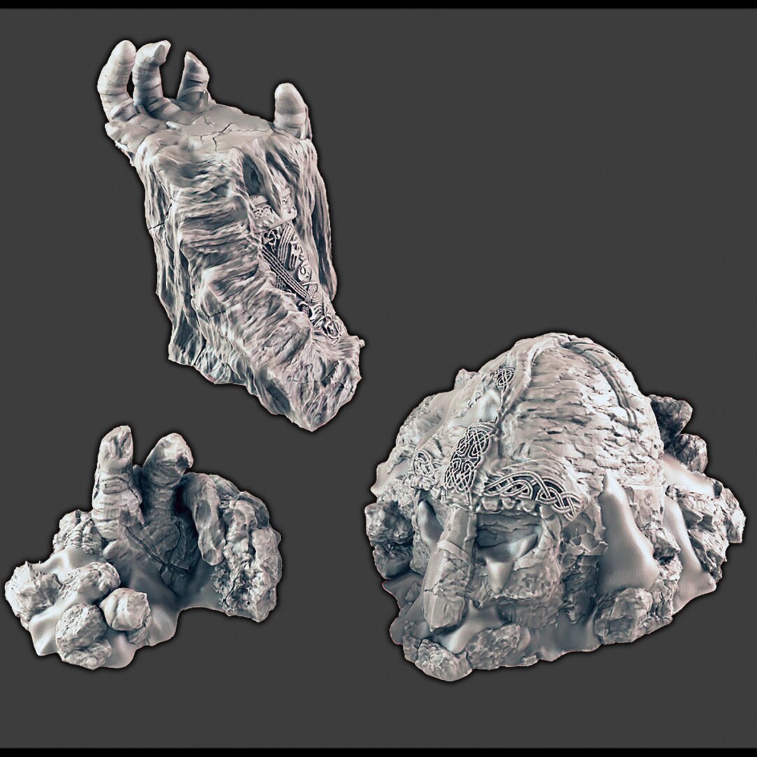Frozen Statue Set Dnd Terrain for Dungeons and Dragons Terrain, D&D, D ...