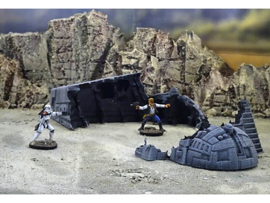 28mm Legion Imperial Assault Starship Wreck Spaceship Wargaming Terrain ...