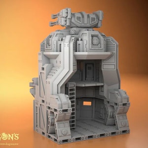 Modular Turret Bunker 40k Terrain for Sci Fi, Dungeons and Dragons, Dnd ...