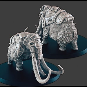 Massive Armored Mammoth Set Dnd Terrain for Dungeons and Dragons ...