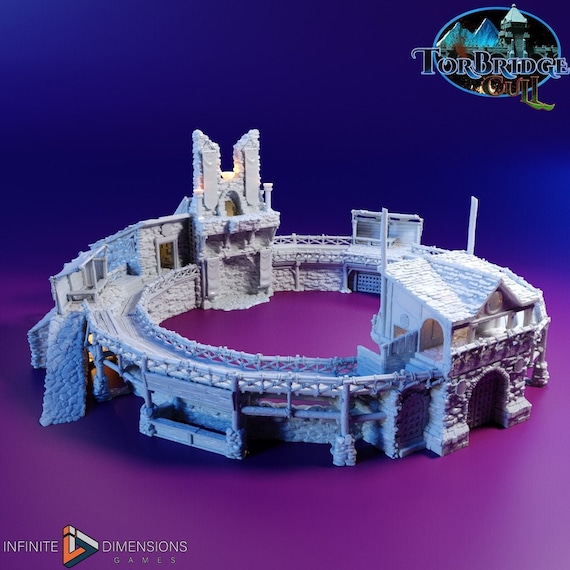 The Torbridge Fighting Pits Dnd Miniature Terrain for Dungeons | Etsy