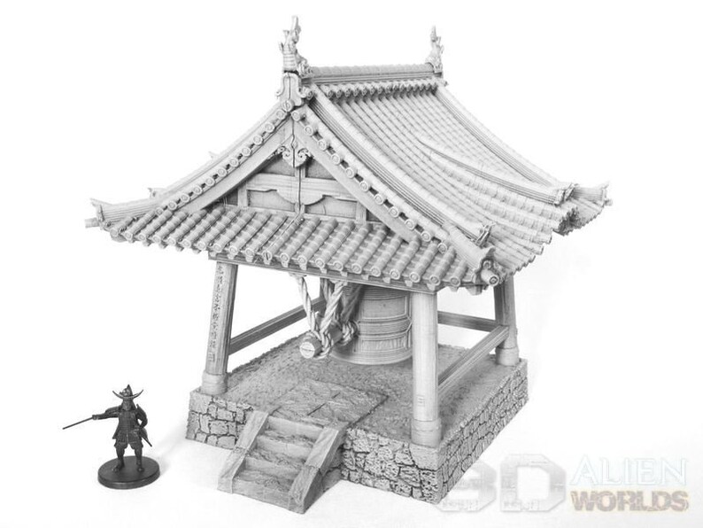 Japan Samurai Temple Bell Dnd Miniature Wargaming Terrain for Dungeons ...