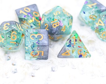 Box D&D Pathfinder Sea of Neptune DnD Dice Set For Dungeons and Dragons ...