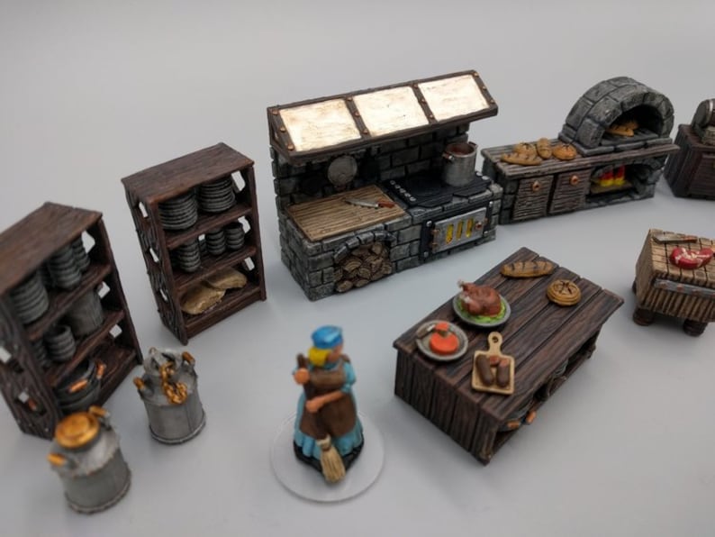 Inn and Tavern Kitchen Ver.b Dnd Miniature Terrain Dungeons - Etsy
