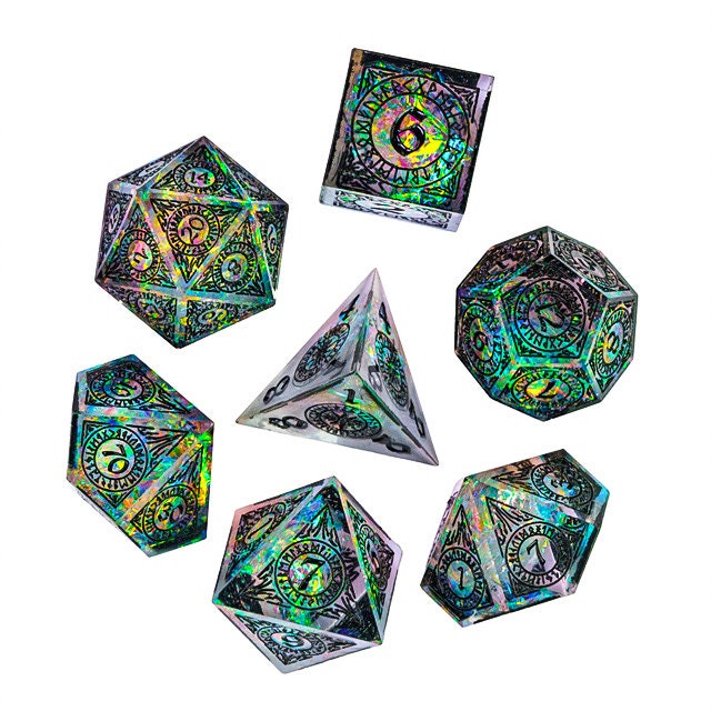 Clear Ancient Rune Sharp Dice Set Dungeons and Dragons sold by Octavius ...