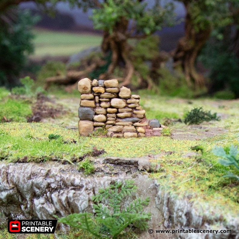 Hagglethorn Hollow Stone Walls Dnd Miniature Terrain for - Etsy