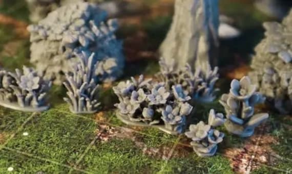 Scatter Flower and Bushes Set Dnd Miniature Terrain for - Etsy