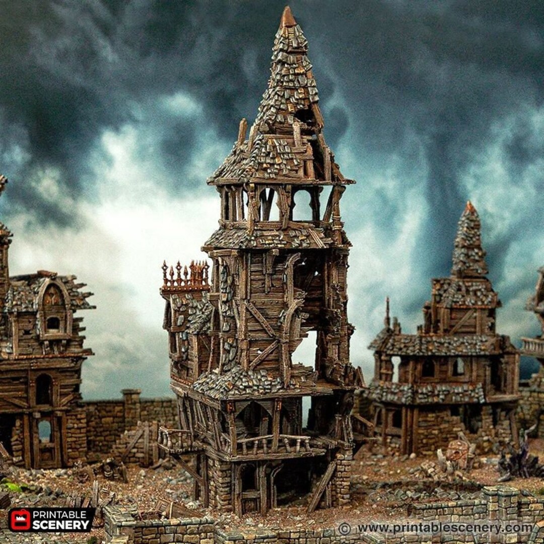 Ruined City Watch Headquarters Dnd Miniature Terrain, Dungeons and ...