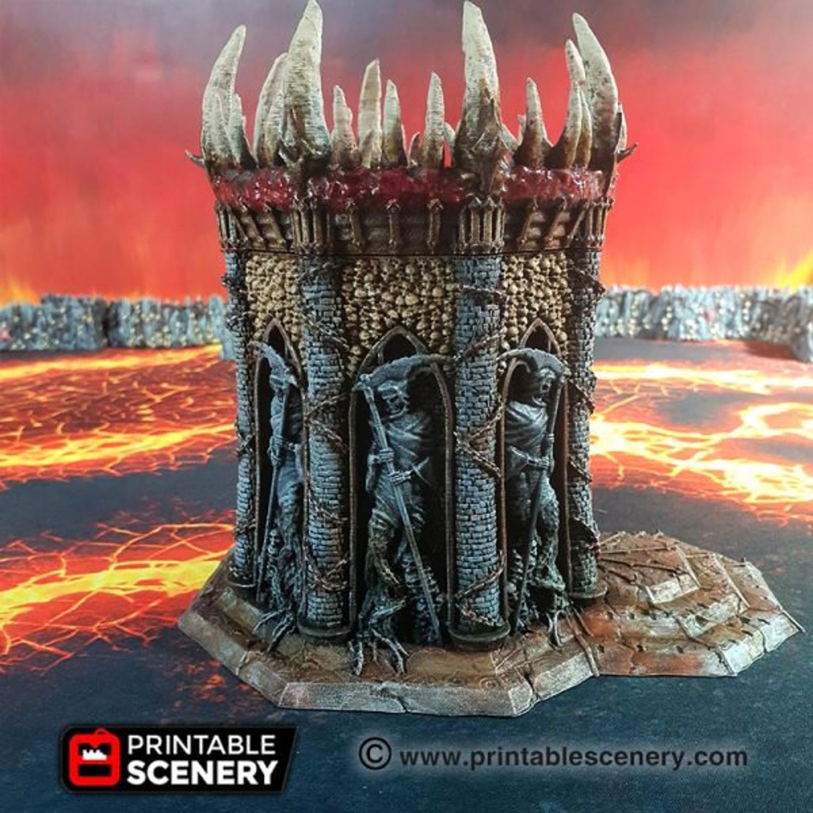 Dnd Terrain Demon the Temple of the Damned | Dnd D&D 28mm Miniature ...