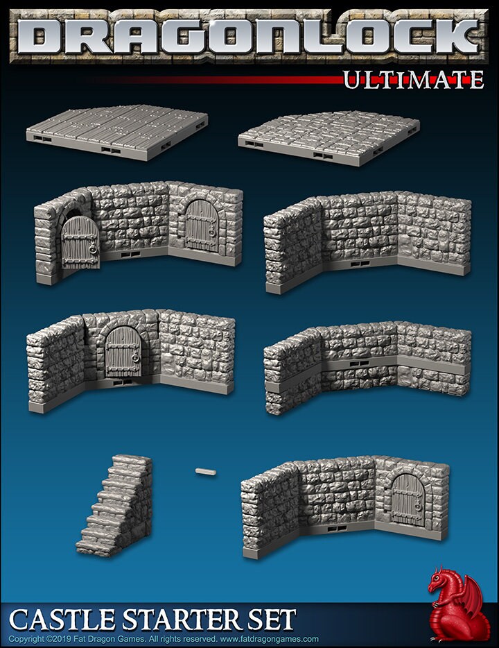Dnd Terrain Castle Set Dnd Terrain Pathfinder D and D - Etsy