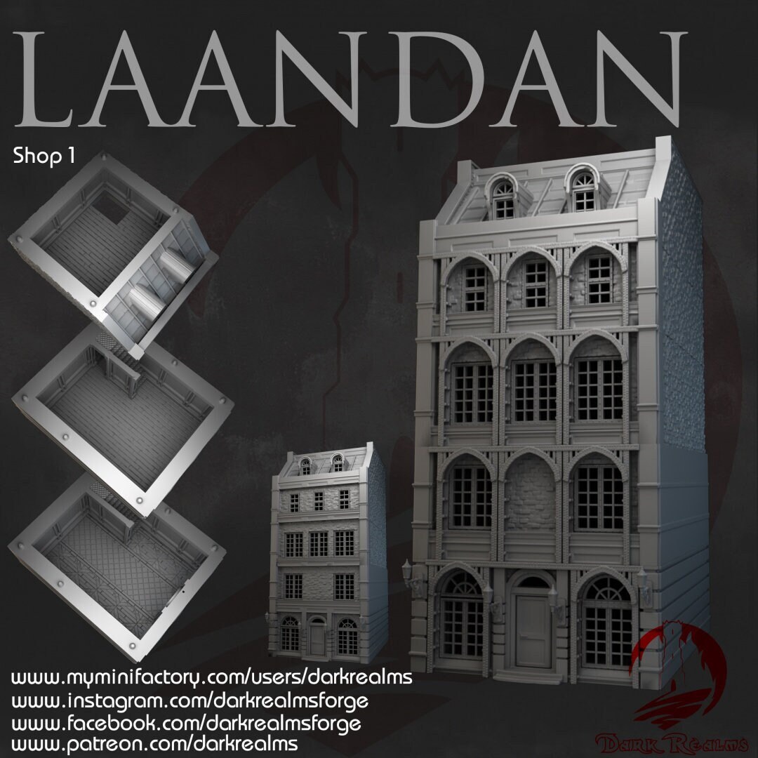Dark Realms Laandan Shop 1 Dnd Miniature Terrain for Dungeons and ...