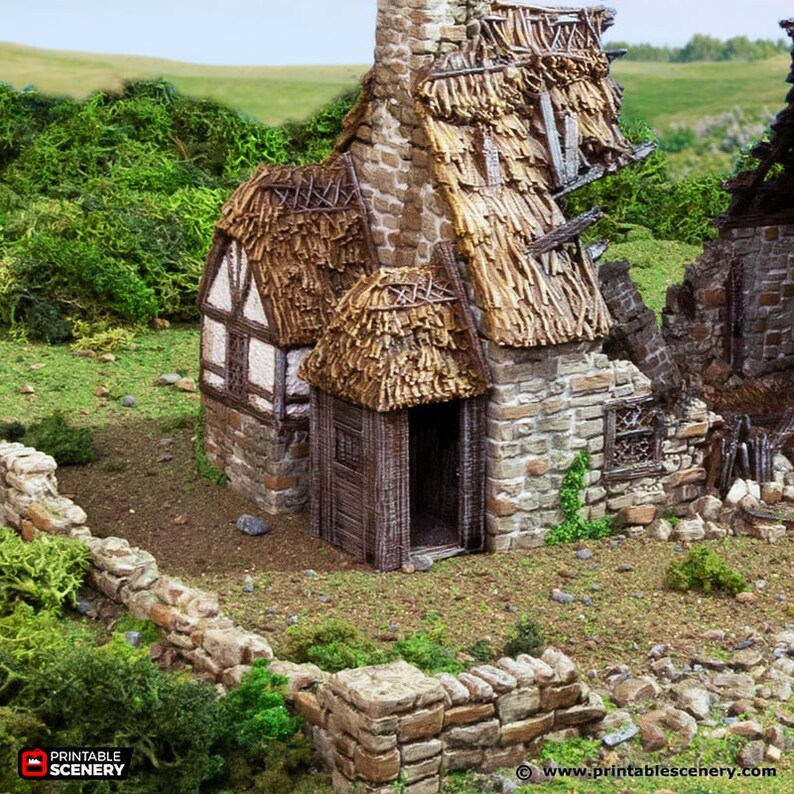 Ruined Country Manor Dnd Terrain for Dungeons and Dragons - Etsy