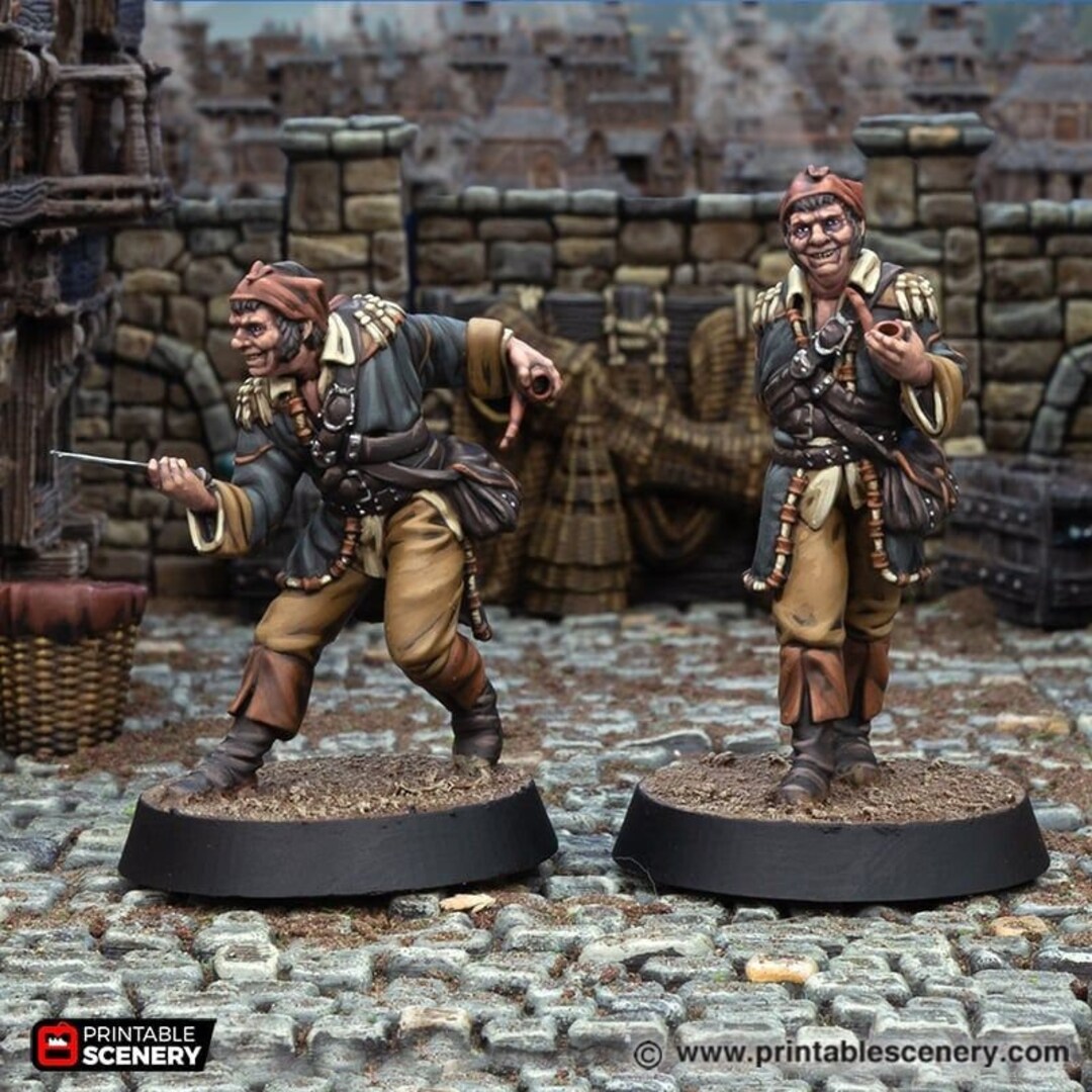 Dreg Cuthroat Mooneyed Crump Dnd Miniature Terrain Set, Resin Miniature ...