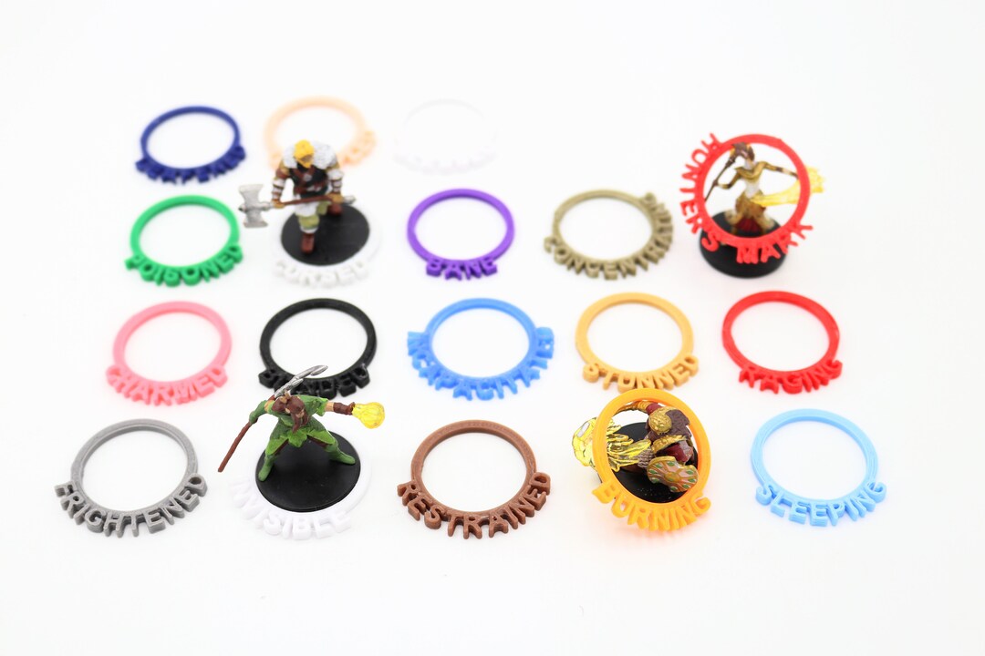 D&D 77x Condition Markers Ring Single Tone Color Coded77x Dnd - Etsy
