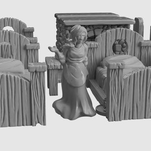 Tavern Furniture Set Dnd Miniature Terrain, Dungeons and Dragons, D&D ...