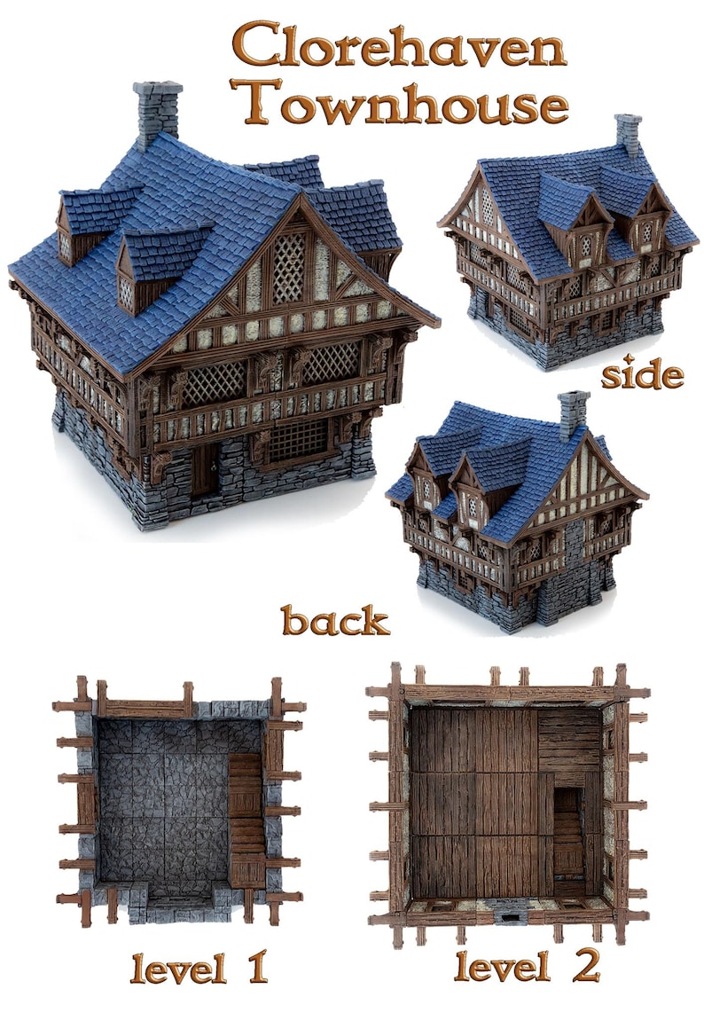 Clorehaven Townhouse Modular Tiles Dnd Miniature Terrain, Dungeons and ...