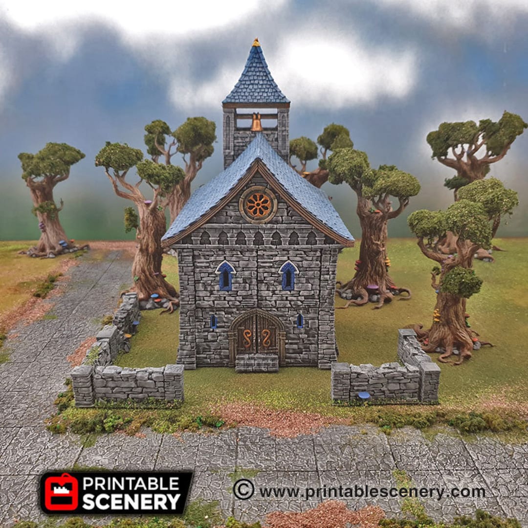 Chapel Church Modular Tiles Dnd Miniature Terrain, Dungeons and Dragons ...