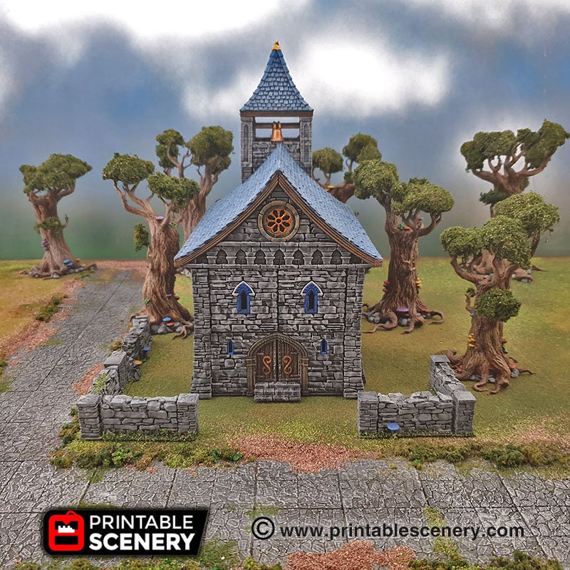 Chapel Church Modular Tiles Dnd Miniature Terrain, Dungeons and Dragons ...