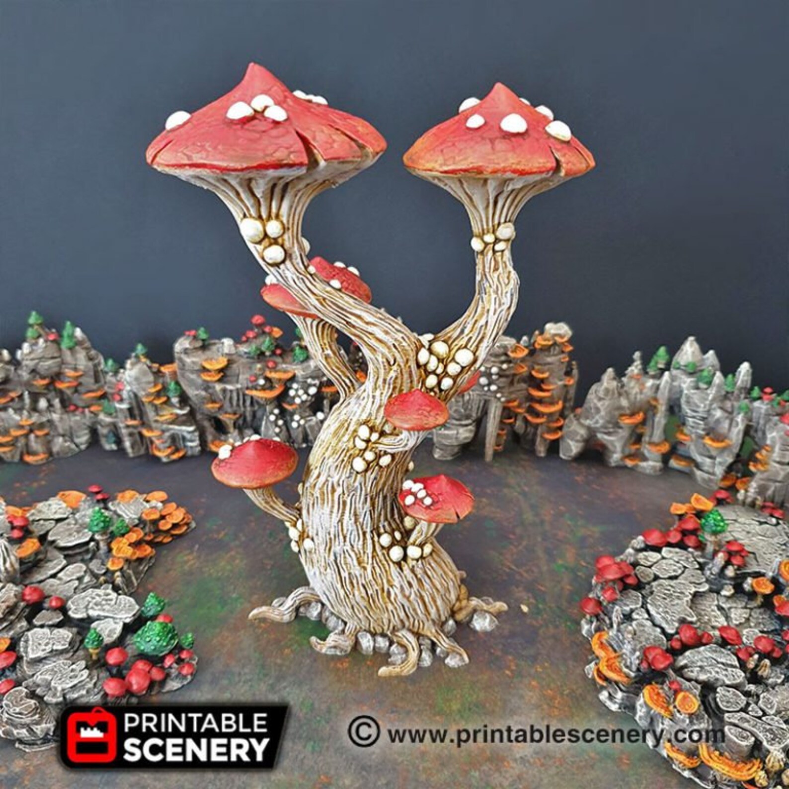 Dnd Terrain Magic Mushrooms Fantasy Goblin Dwarve Elves and | Etsy