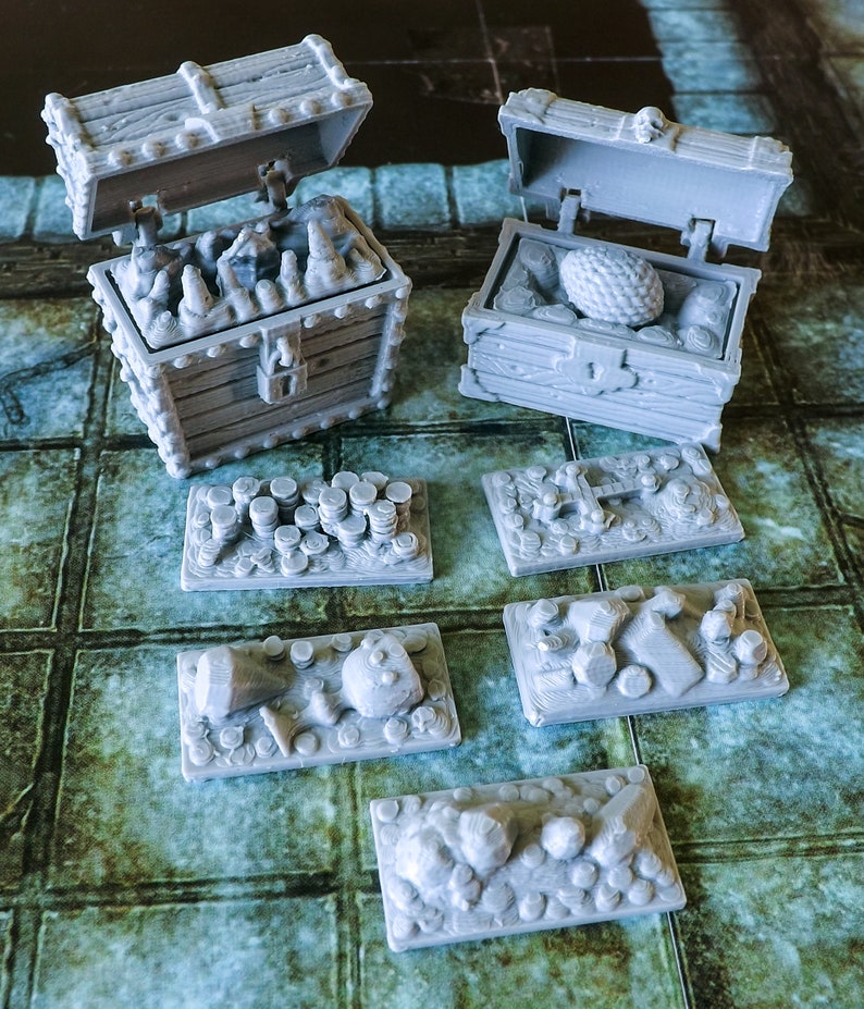 Treasure Chests Set Dnd Miniature Terrain 15mm 28mm 32mm - Etsy Treasure Chests Set Dnd Miniature Terrain 15mm 28mm 32mm - Etsy