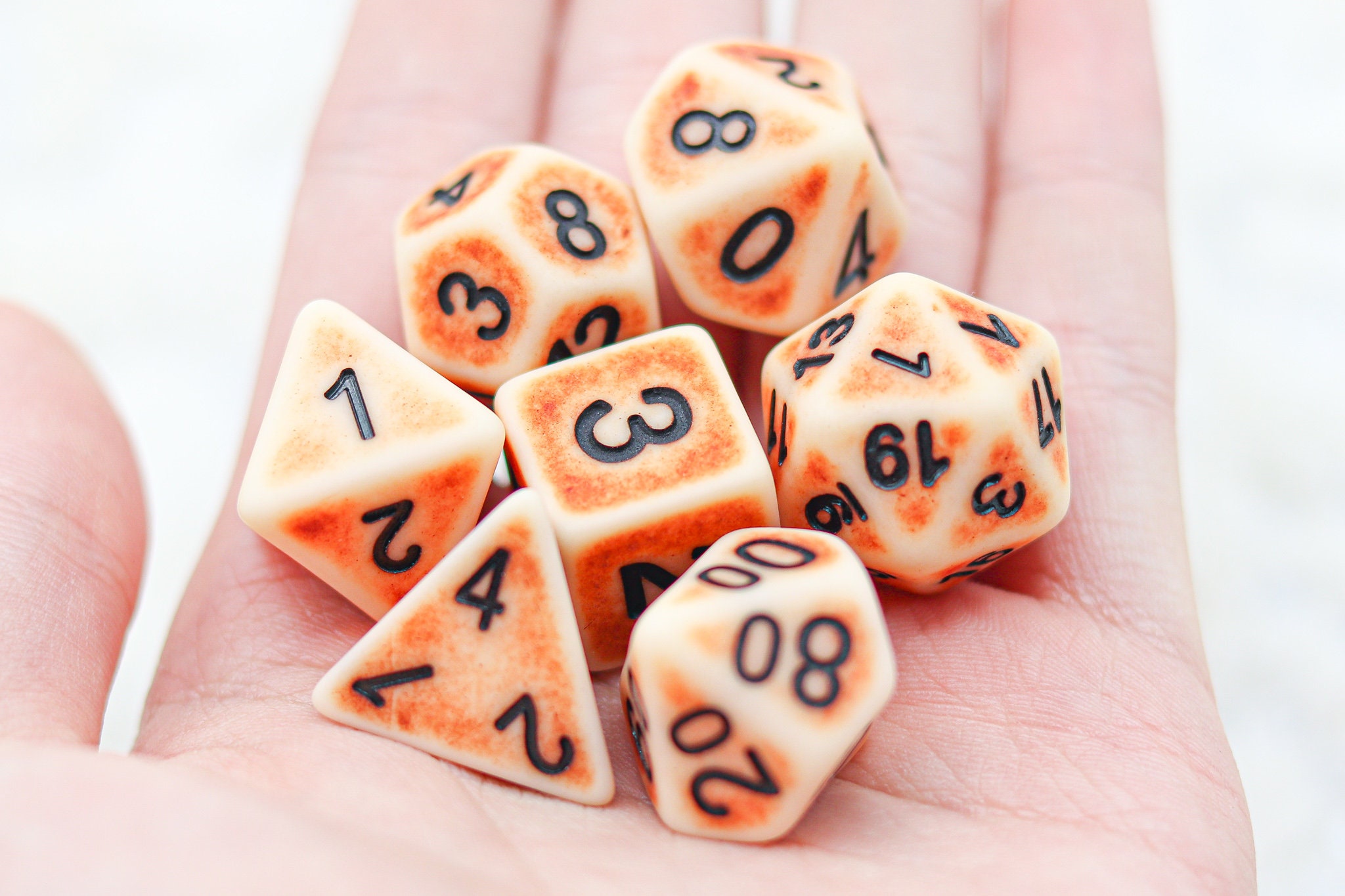 Bone of Skeleton Dnd Dice Set for Dungeons and Dragons D&D | Etsy