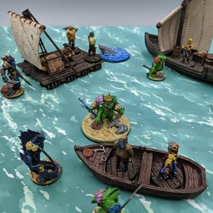 Three Ships and Boats Set Dnd Terrain for Dungeons and Dragons Terrain ...