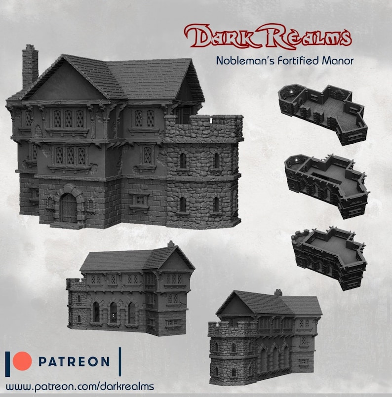 Dark Realms Fortified Manor Dnd Miniature Terrain for Dungeons and ...